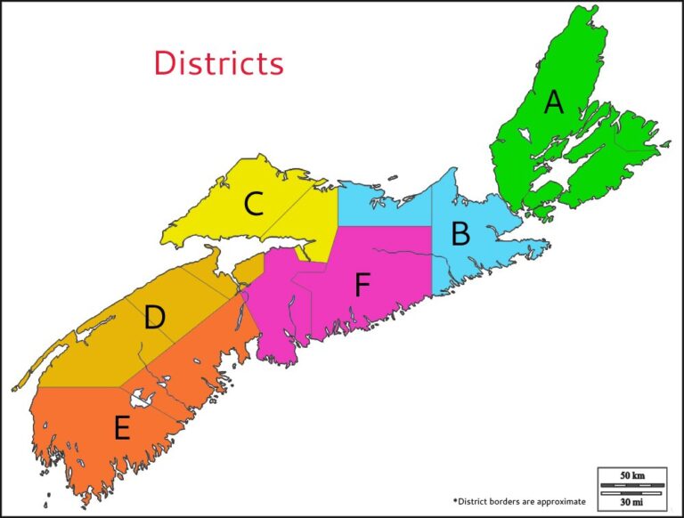 Districts | Nova Scotia Nunavut Command of the Royal Canadian Legion